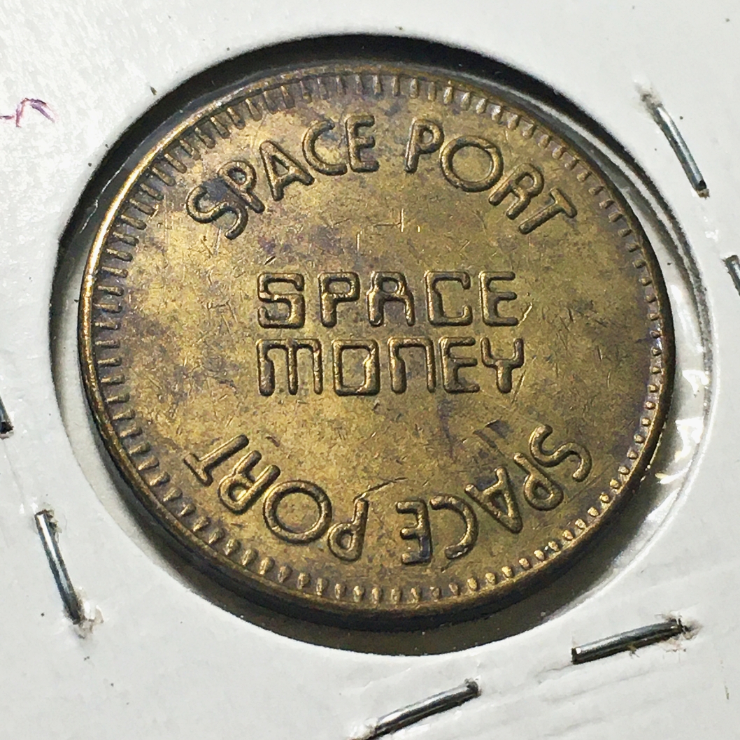 Space Port Space Money Arcade Token*Brass*23mm | Property Room