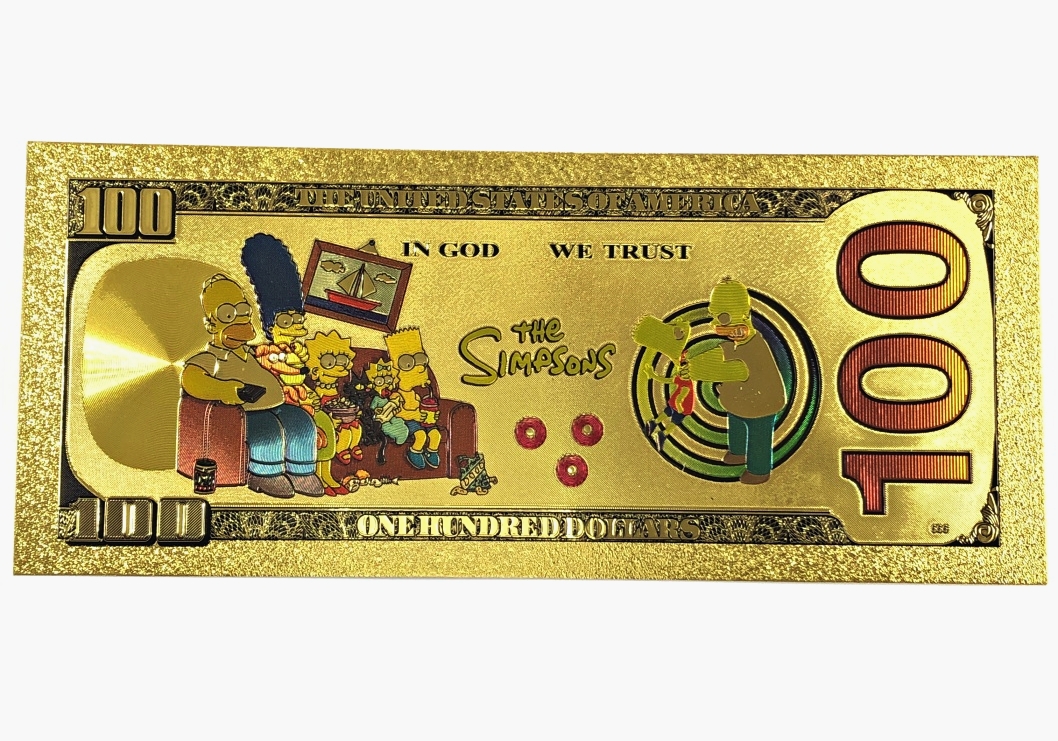 Sponge Bob Gold Foil 100 Dollar Commemorative Banknote | Property Room