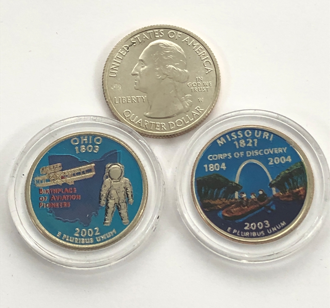 State Quarter Lot including Colorized Missouri High Grade Uncirculated ...