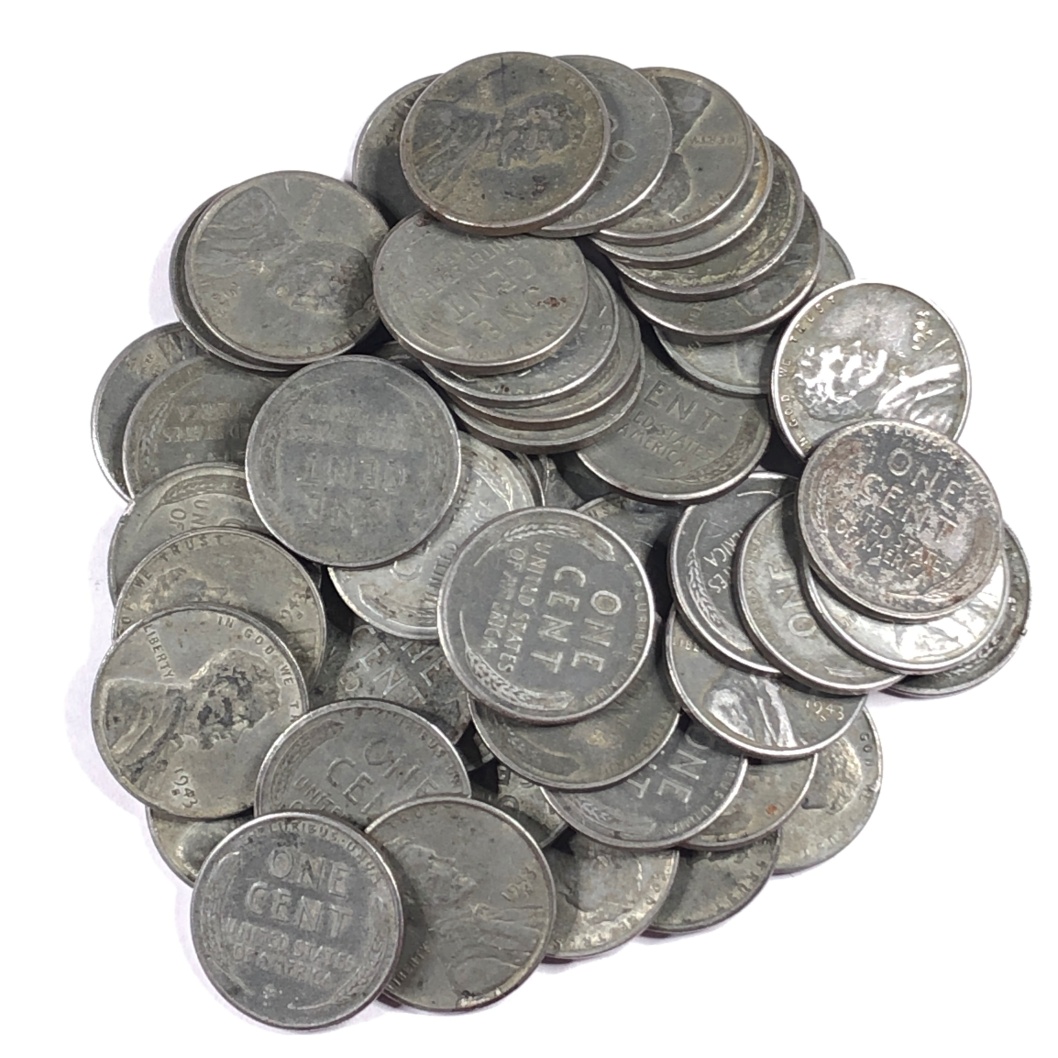 Steel Cents Full Roll of 50 Coins Struck in San Francisco During WWII ...