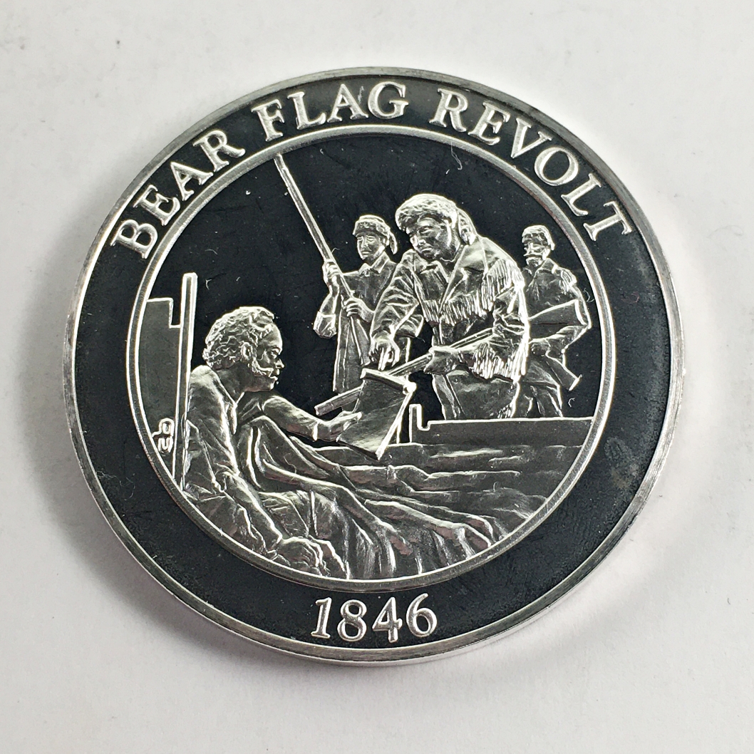 Sterling Silver (27g) California Comm. - Bear Flag Revolt 1846 ...