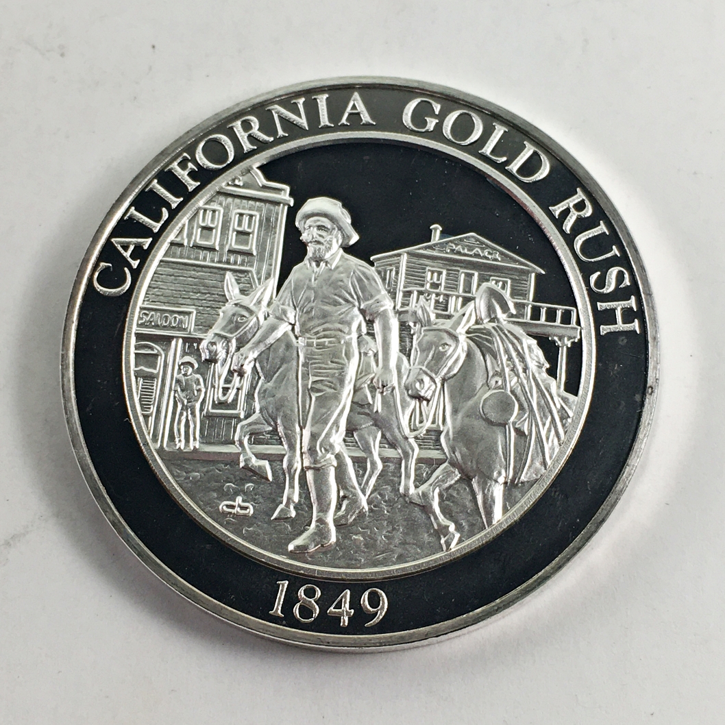 Sterling Silver (27g) California Comm. - California Gold Rush 1849 ...