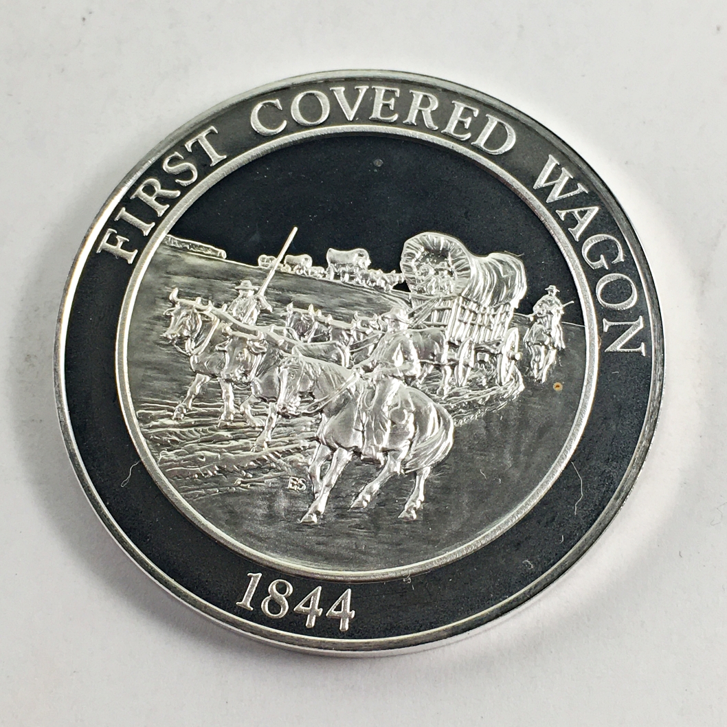 Sterling Silver (27g) California Comm. - First Covered Wagon 1844 ...