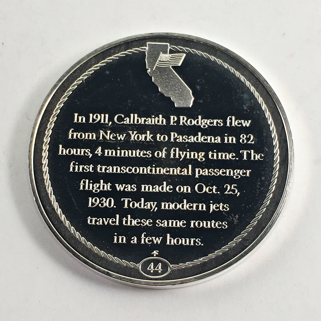 Sterling Silver (27g) California Comm. - First Transcontinental Air ...