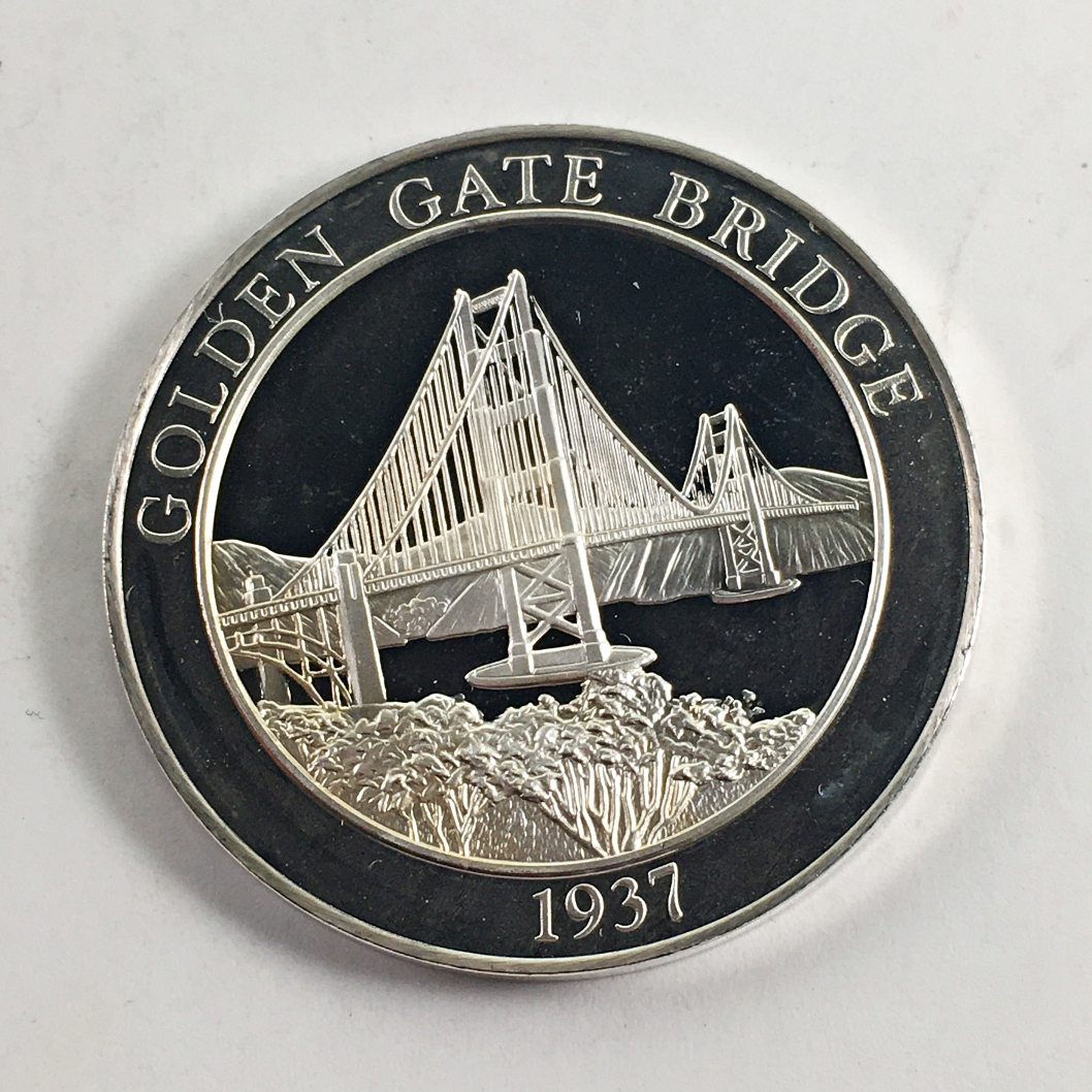Sterling Silver (27g) California Comm. - Golden Gate Bridge 1937 ...