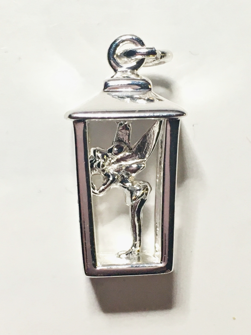 Sterling Silver Cage with Fairy Pendant/Charm*.75" Long*3.9 Grams Total ...