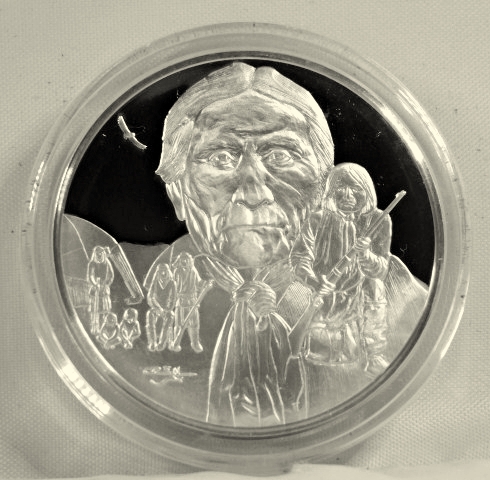 Sterling Silver Commemorative Medallion*Franklin Mint*GERONIMO;APACHE ...