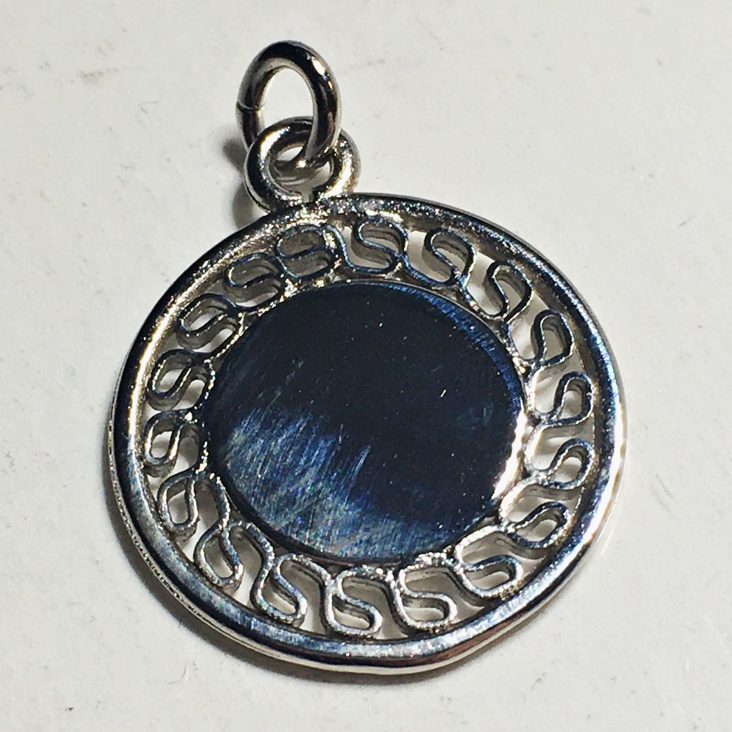 Sterling Silver Mirror Pendant/Charm*.75" Long*2.7 Grams Total Weight ...