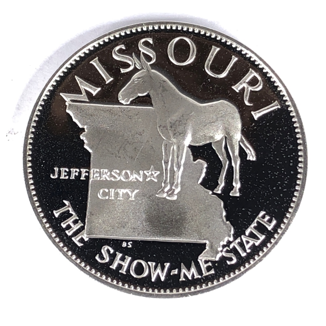 Sterling Silver Missouri Commemorative Medallion*The Show Me State*13.5 ...