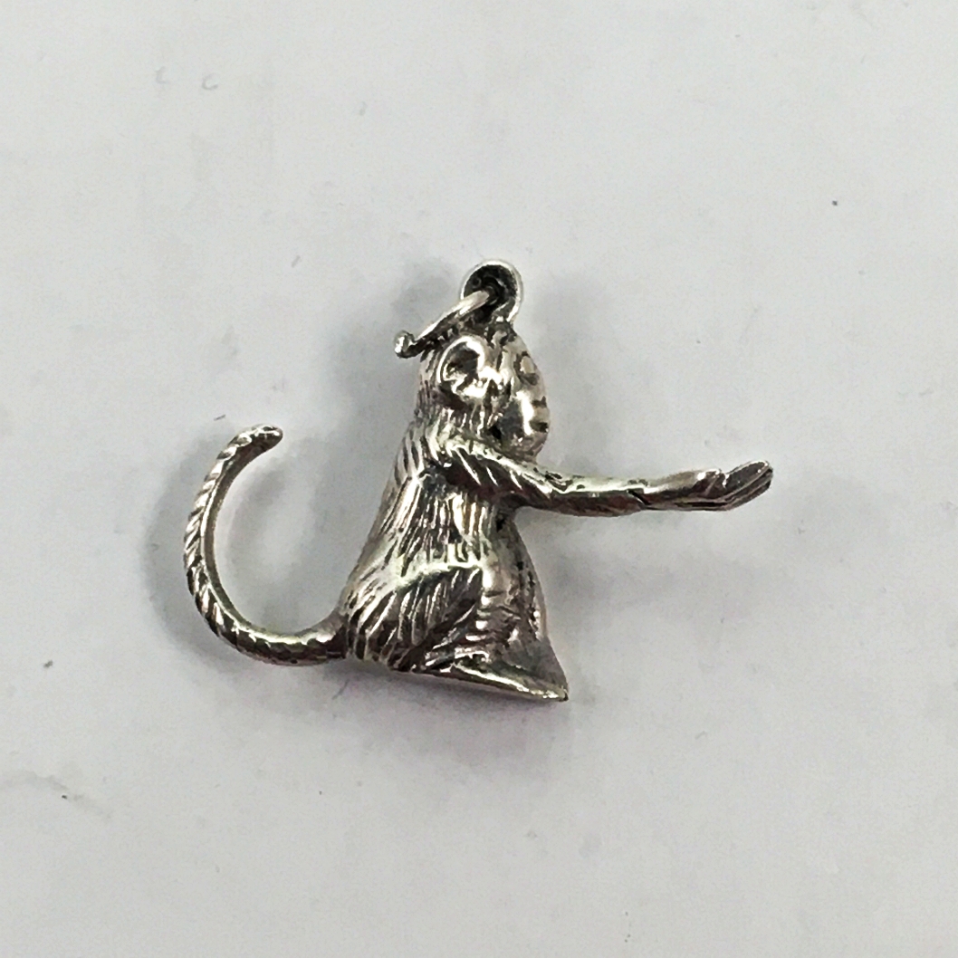Sterling Silver Monkey Pendant*1" Long*5.7 Grams Total Weight ...