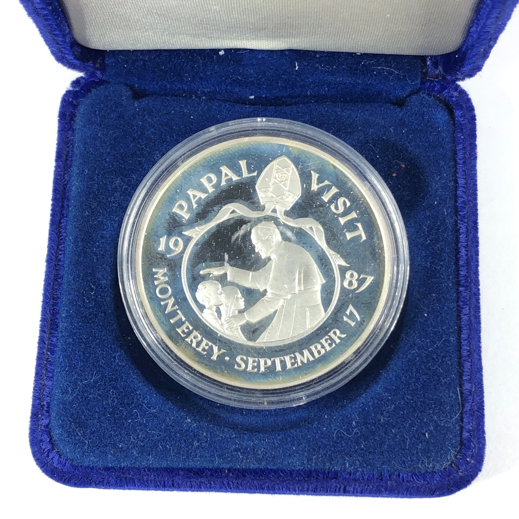 Sterling Silver Pope John Paul II Commemorative Medallion*Commemorates ...