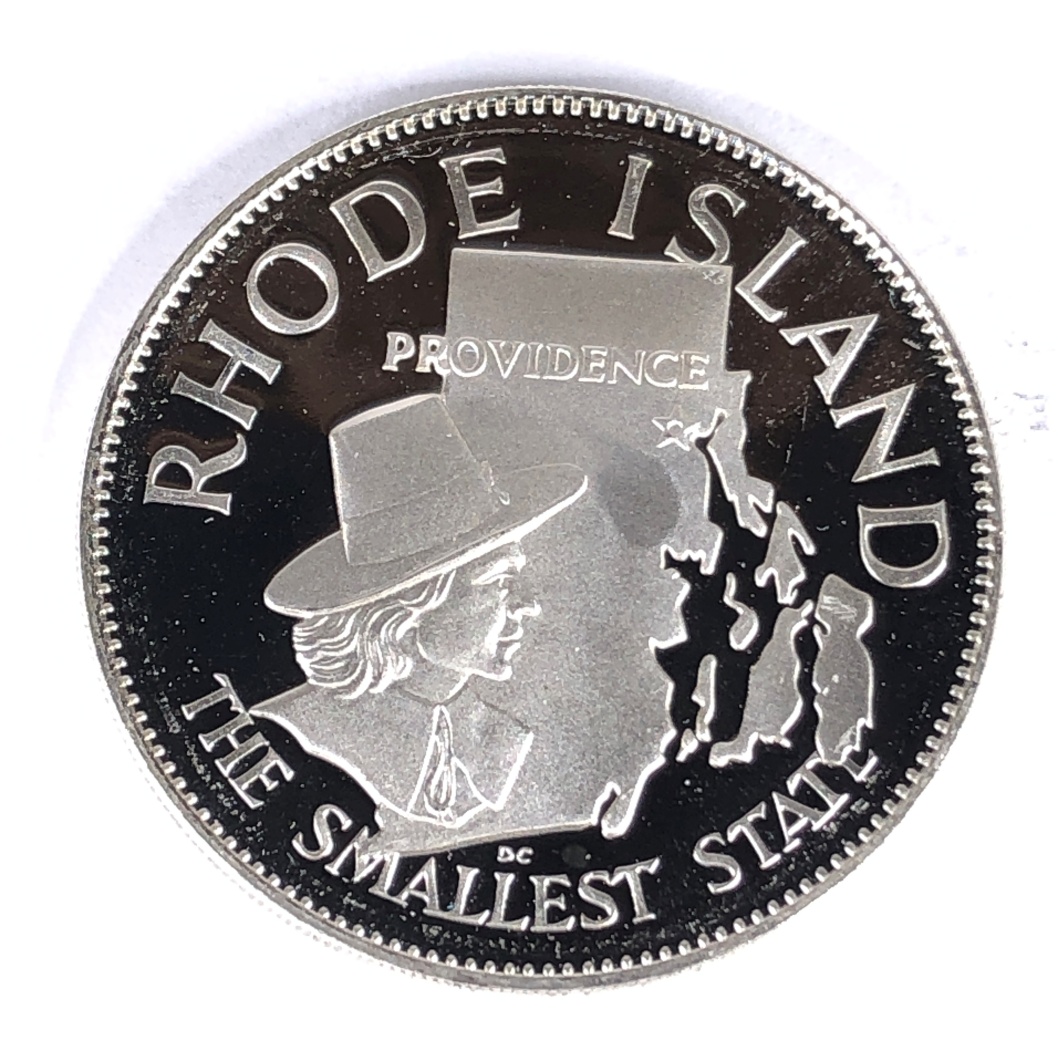 Sterling Silver Rhode Island Commemorative Medallion*The Smallest State ...