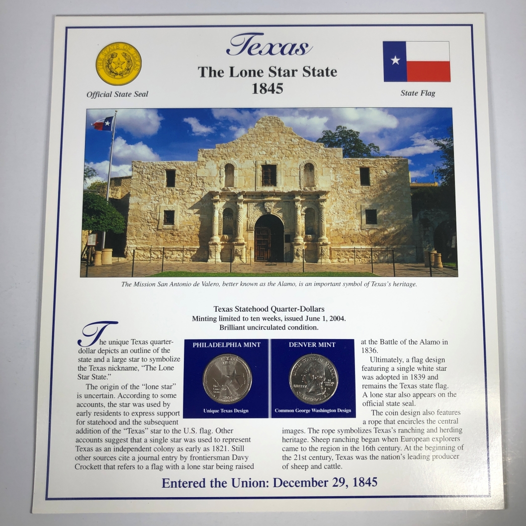 Texas Commemorative State Quarters *High Grade Uncirculated | Property Room