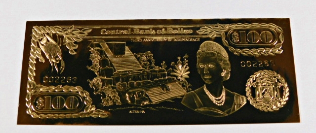 The First Gold Notes of Belize*Minted of 22 K Gold*$100 CLIPPER SHIPS ...