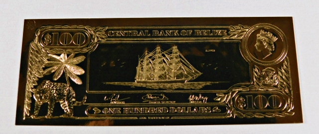 The First Gold Notes of Belize*Minted of 22 K Gold*$100 CLIPPER SHIPS ...
