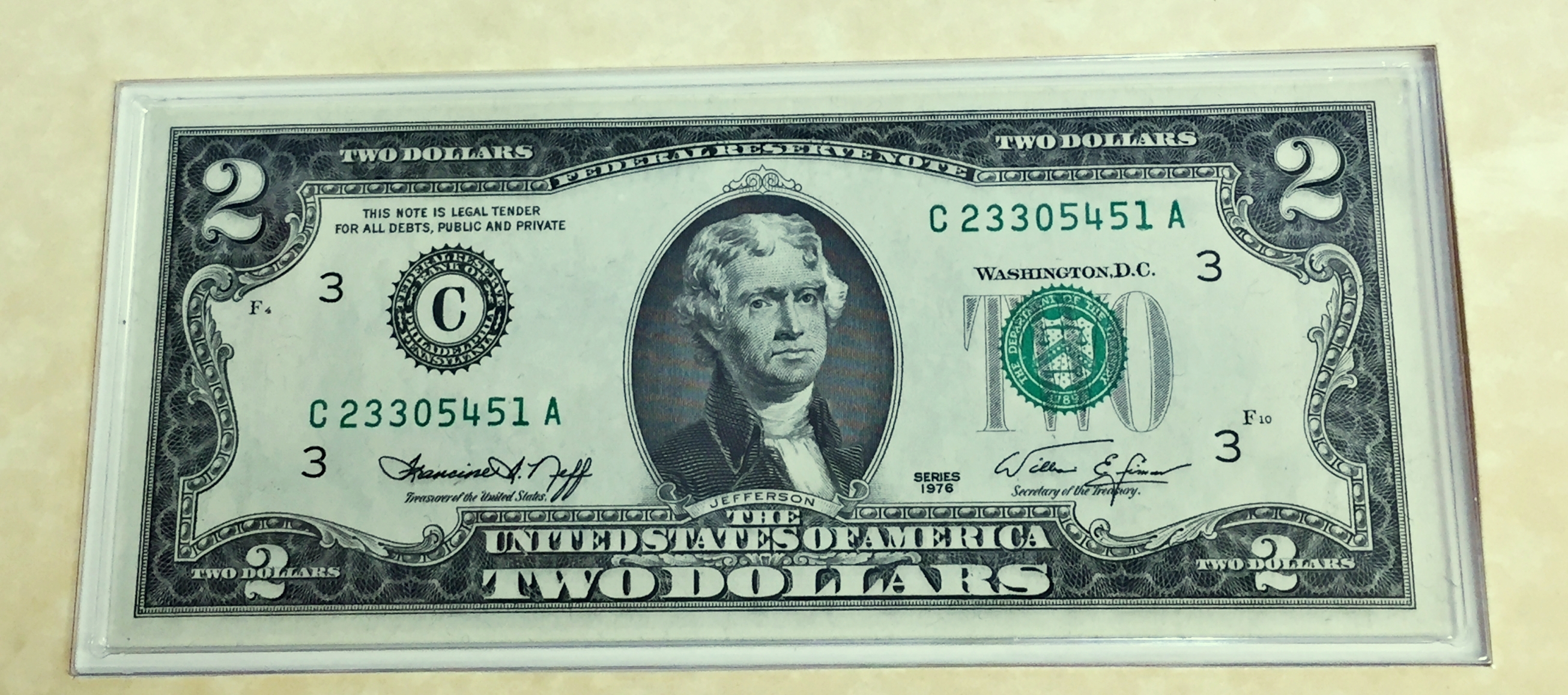 The Thomas Jefferson Coinage and Currency Set*Series 1976 $2 FRN ...