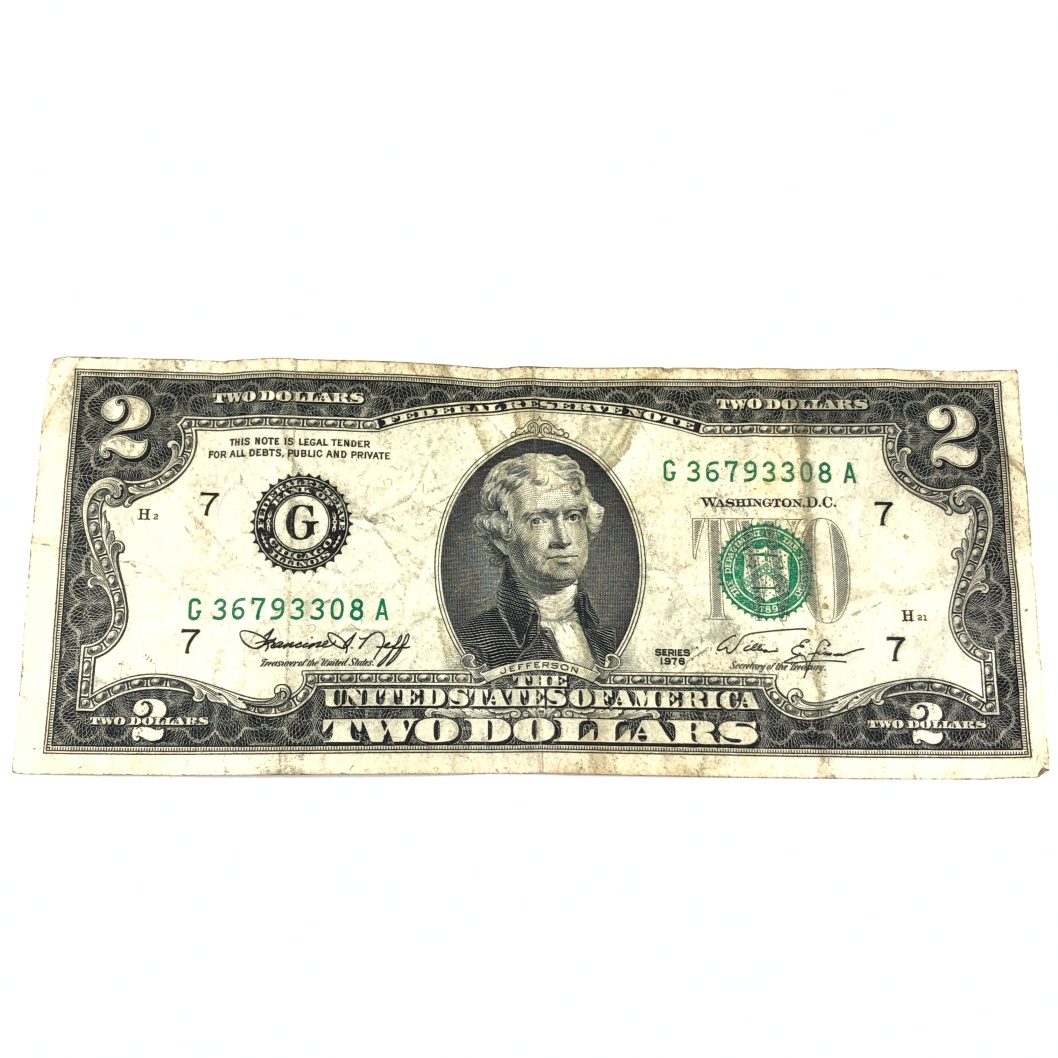 The US $2 Bicentennial Commemorative Federal Reserve Note; Chicago, IL ...