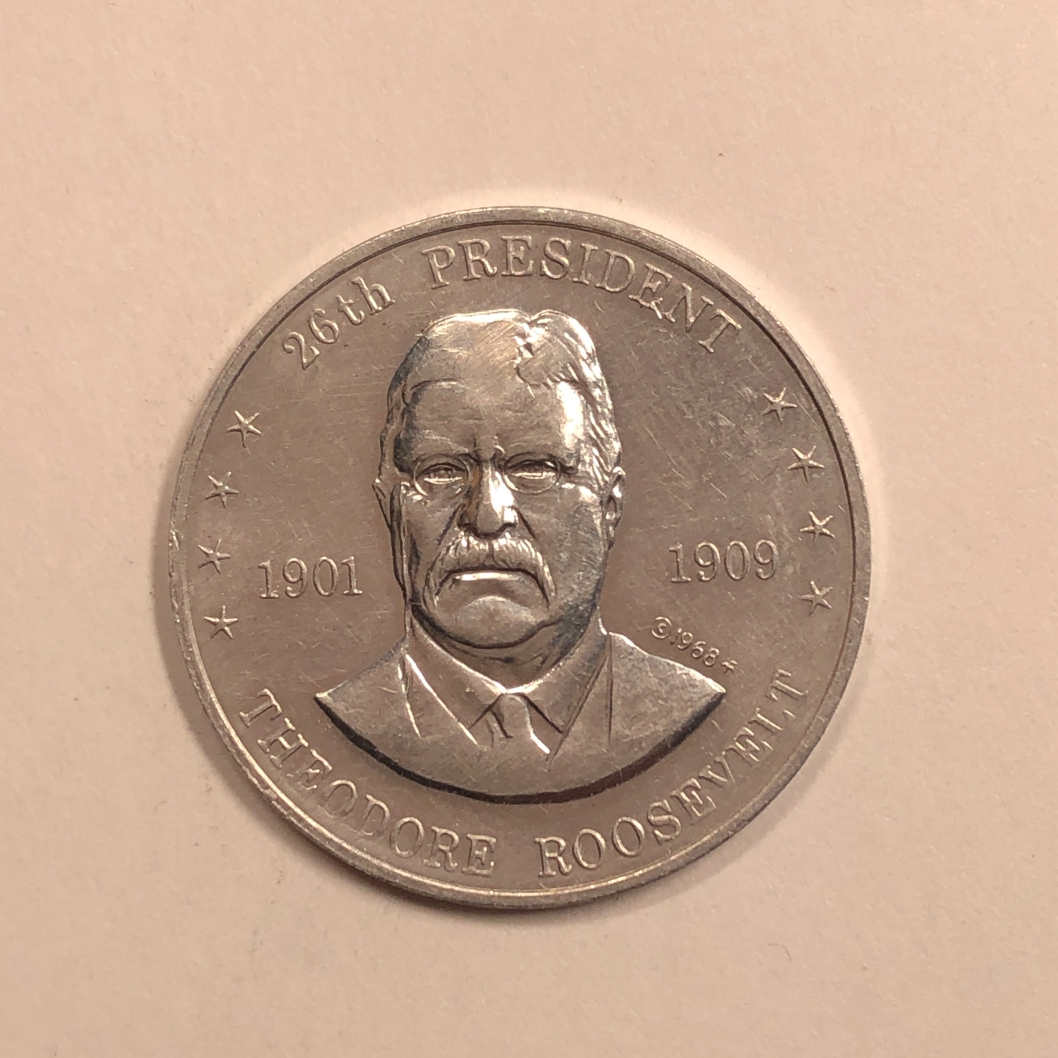 Theodore Roosevelt Aluminum Commemorative Medallion*Shell | Property Room