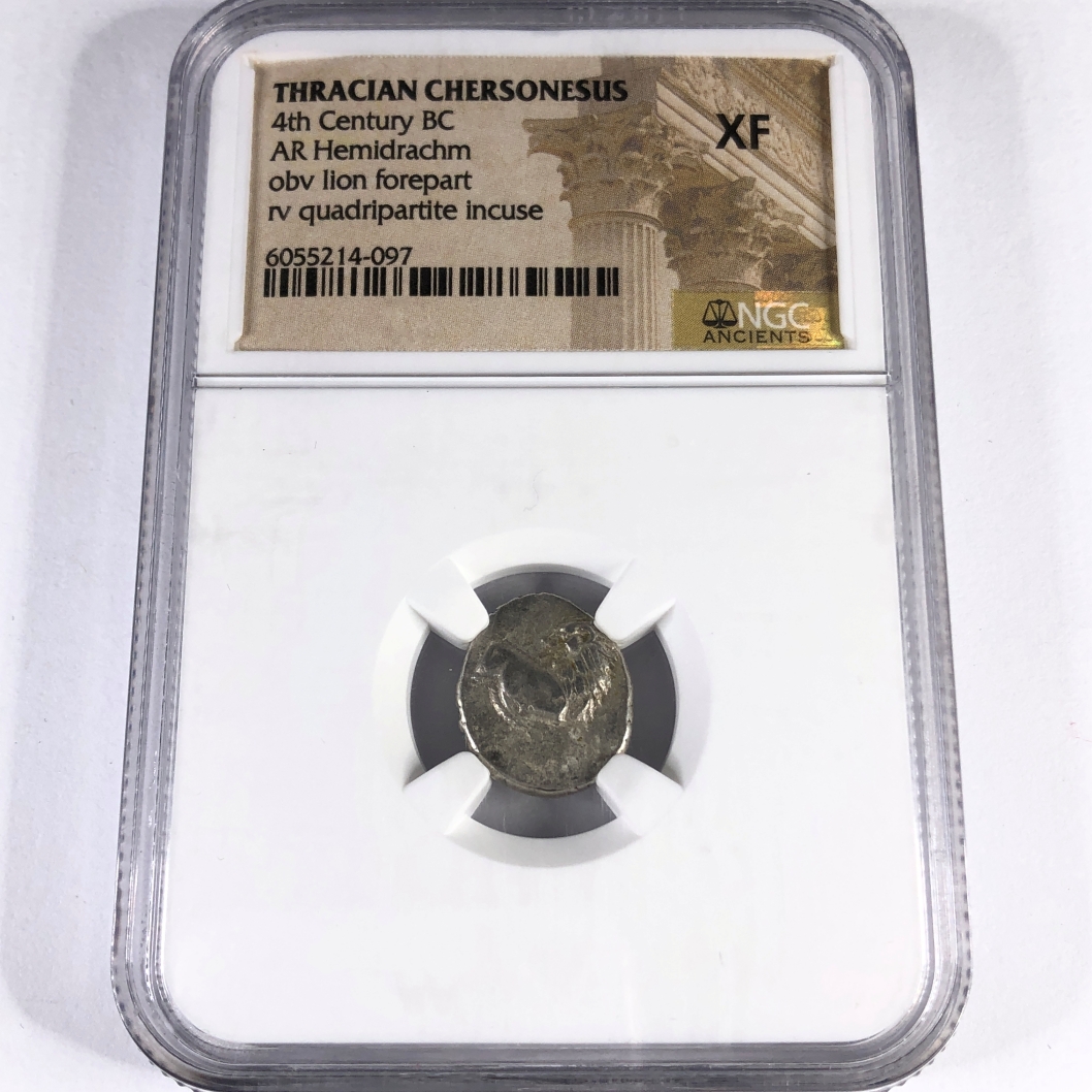 Thracian Chersonesus Silver Hemi Drachm Graded & Authenticated by NGC ...