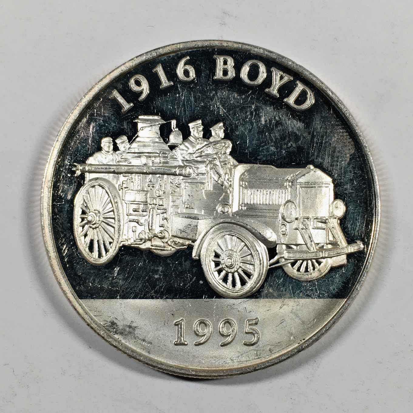 Two (2) Troy Ounces .999 Fine Silver Proof Round*1916 Boyd Car ...