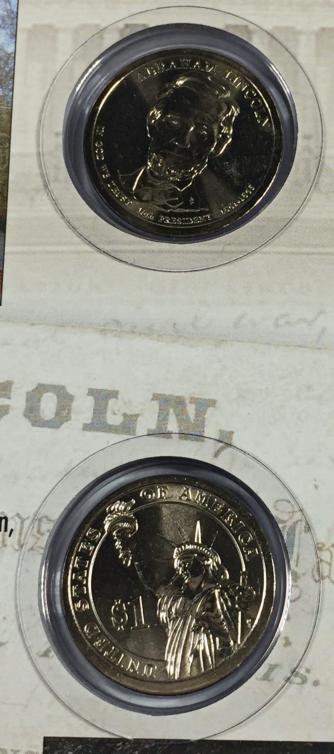 Two 2010 Abraham Lincoln Commemorative Presidential Dollars*History of ...
