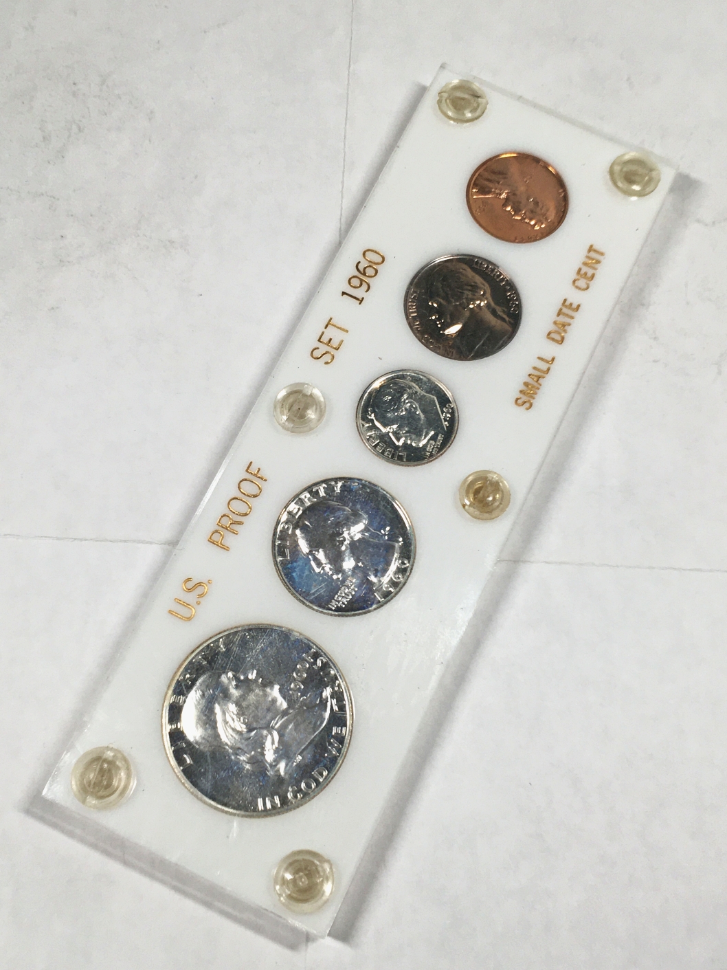 United States 1960 Silver Proof Set (small date cent)*In Custom Holder ...