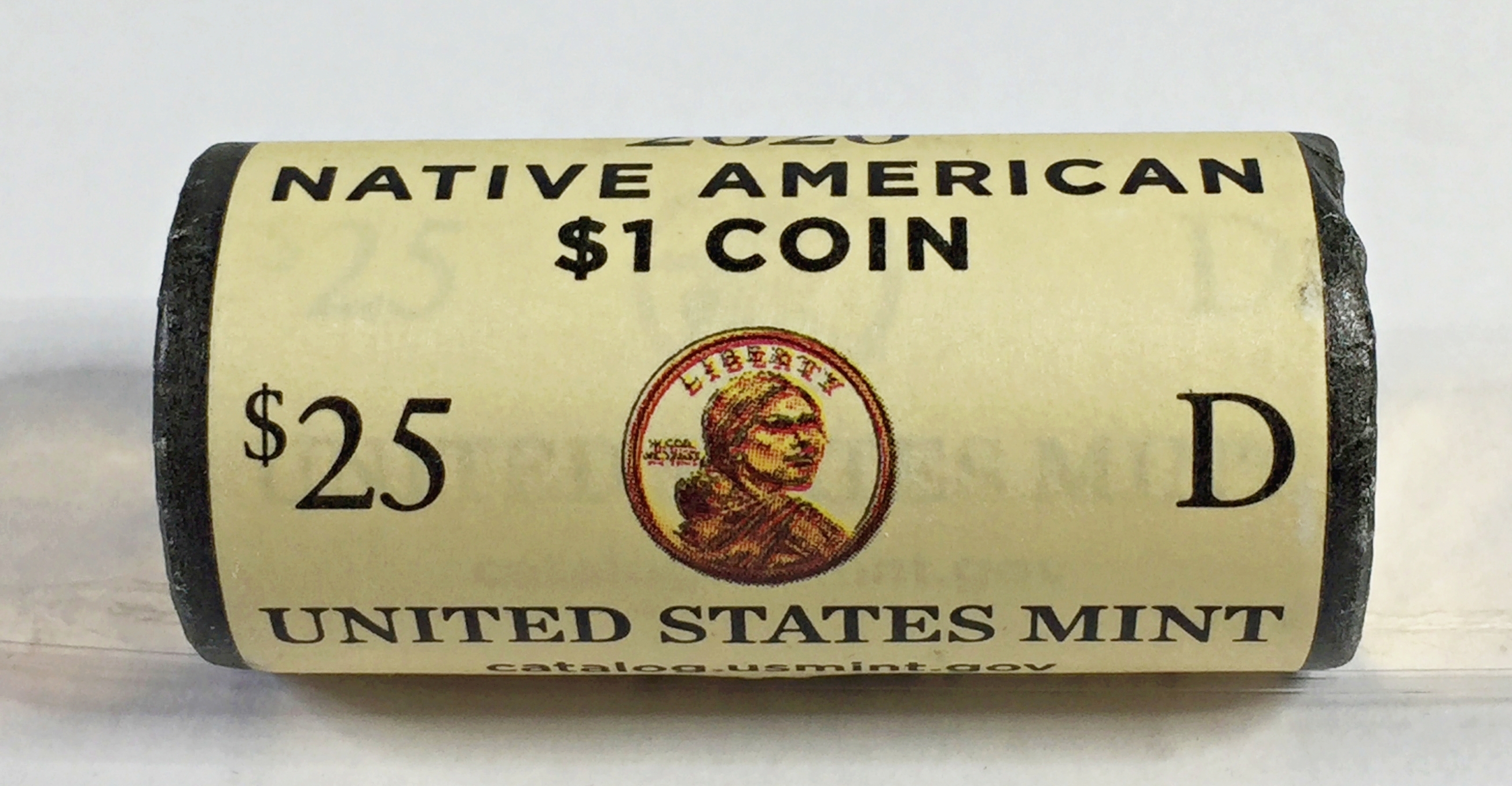 UNOPENED 2020-D $25 US Mint Roll of Native American Commemorative ...