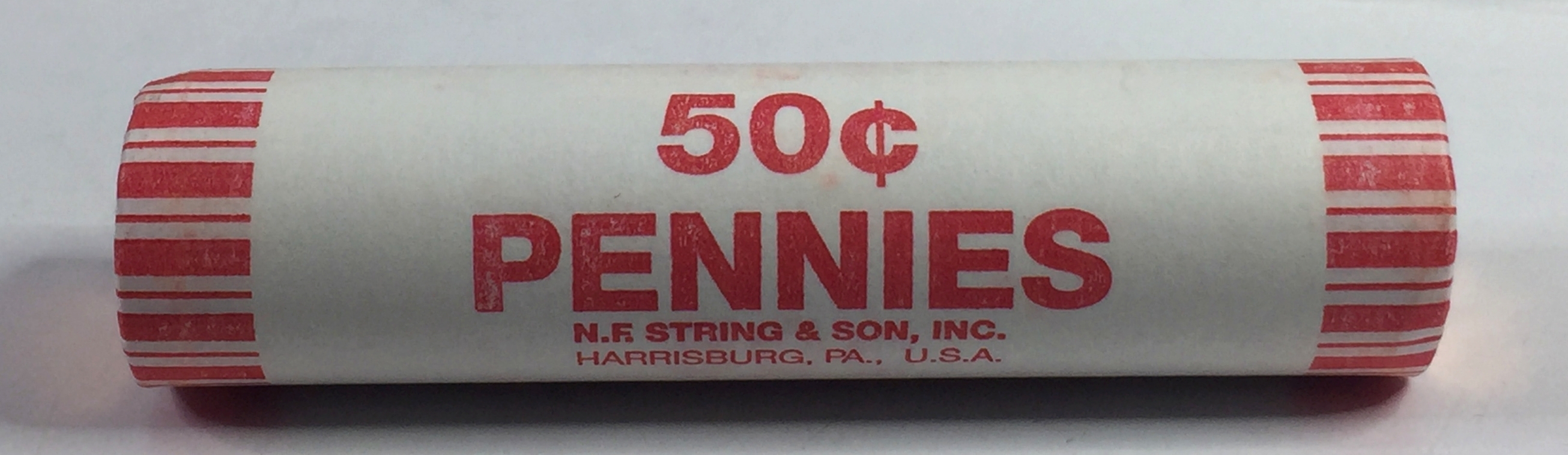 UNOPENED Bank Roll of 2009-P Commemorative Lincoln Bicentennial Log ...
