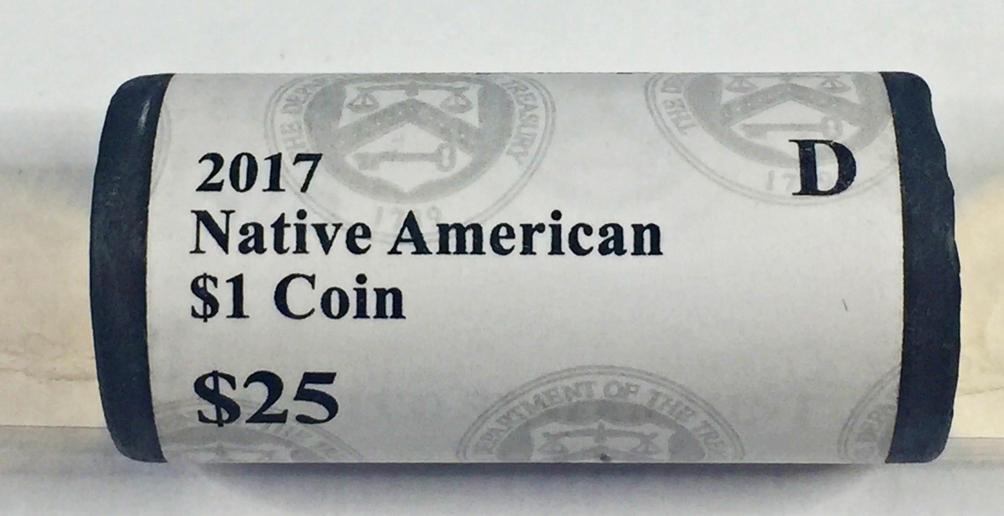 UNOPENED United States Mint $25 Roll of Native American 2017-D Sequoyah ...