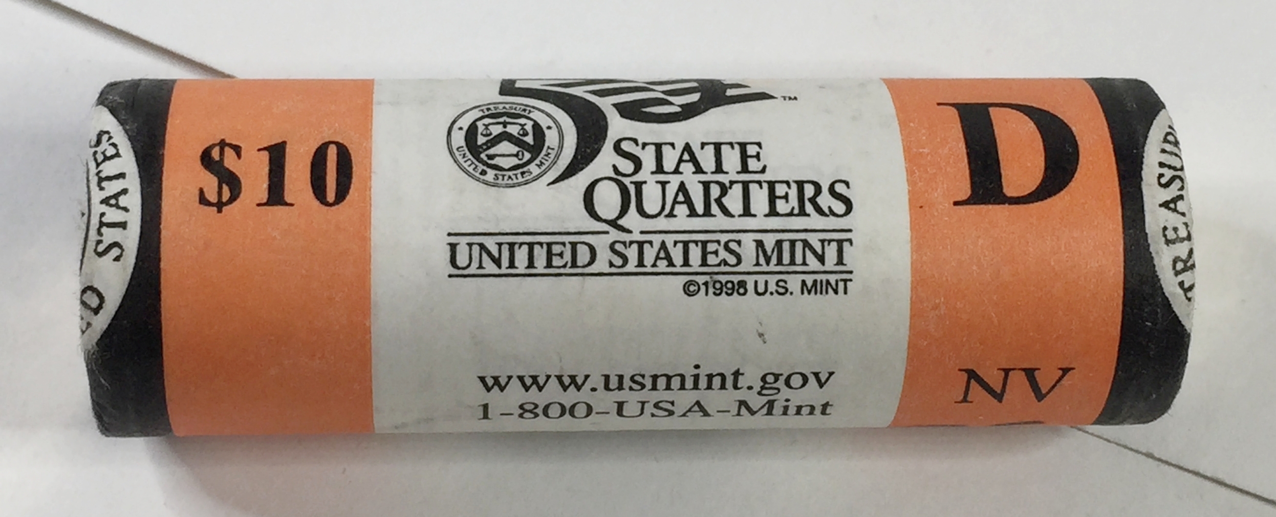 UNOPENED US Mint $10 Roll of 2006-D Nevada State Commemorative Quarters ...