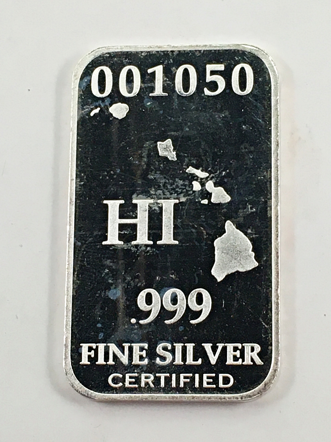 US State of Hawaii Silver Bar*Full Troy Oz.*.999 Fine Certified Silver ...