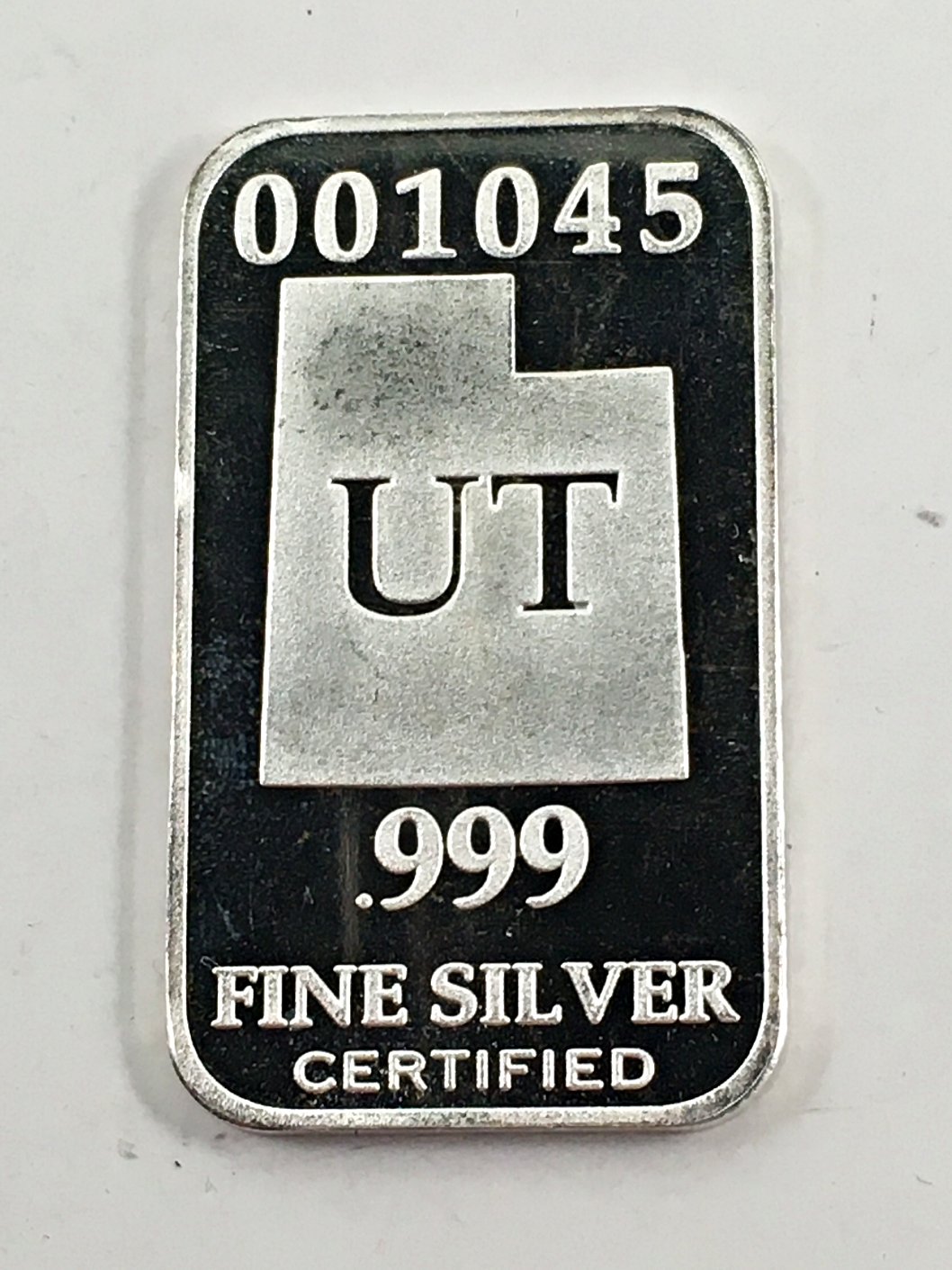 US State of Utah Silver Bar*Full Troy Oz.*.999 Fine Certified Silver ...