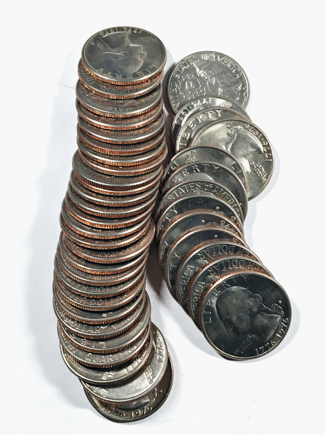 Vintage $10 Roll of 1976 US Bicentennial Washington Quarters | Property ...
