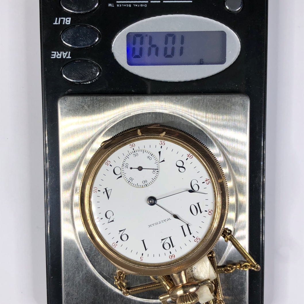 Vintage 14K Gold Filled Waltham Pocket Watch and Fob Chain - 104 Grams ...