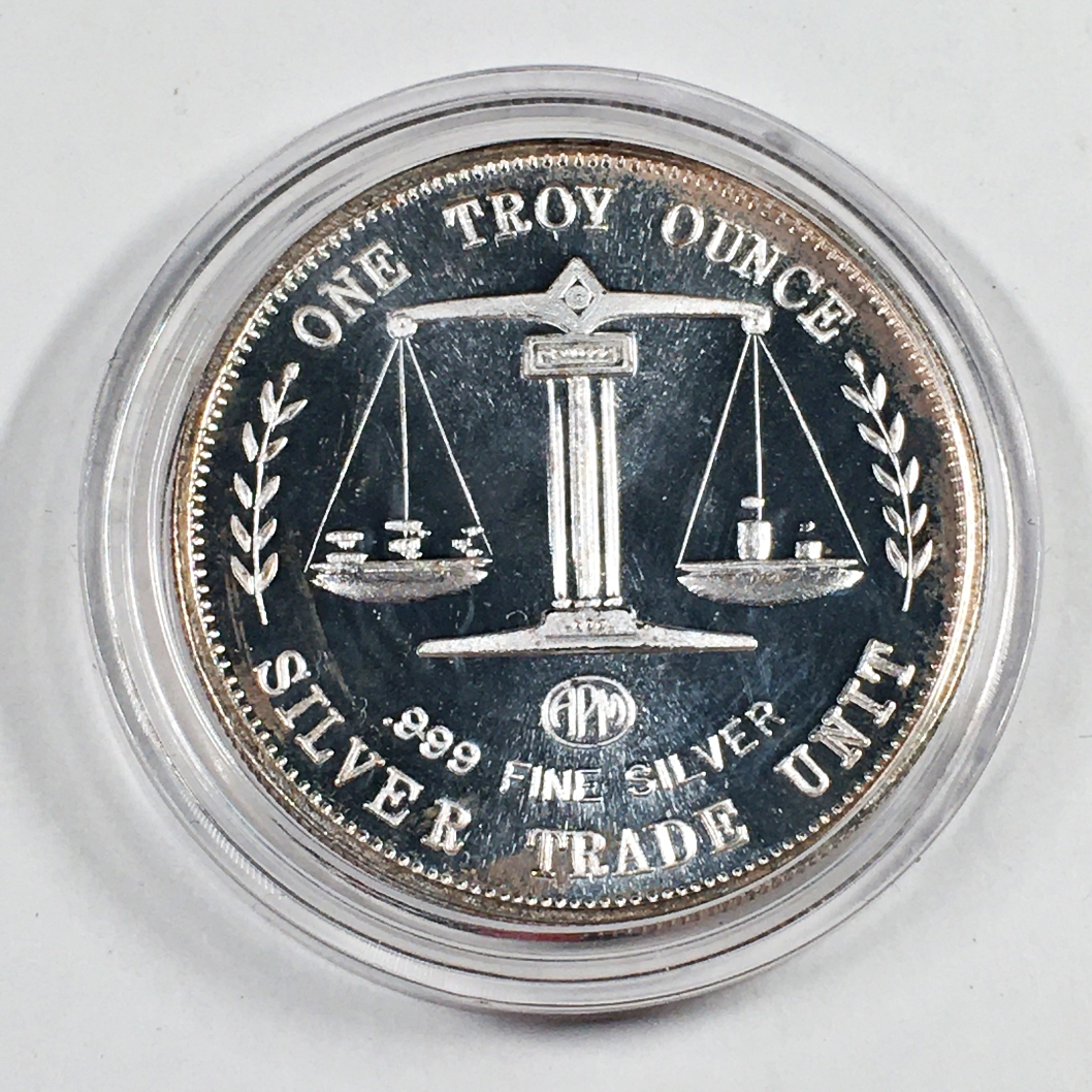 Vintage 1980's 1oz Silver Clipper Ship .999 FINE Round | Property Room