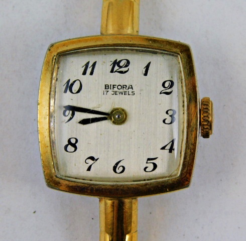 Vintage Bifora 17 Jewels Women's Wrist Watch- 29.2 Grams Total Weight ...