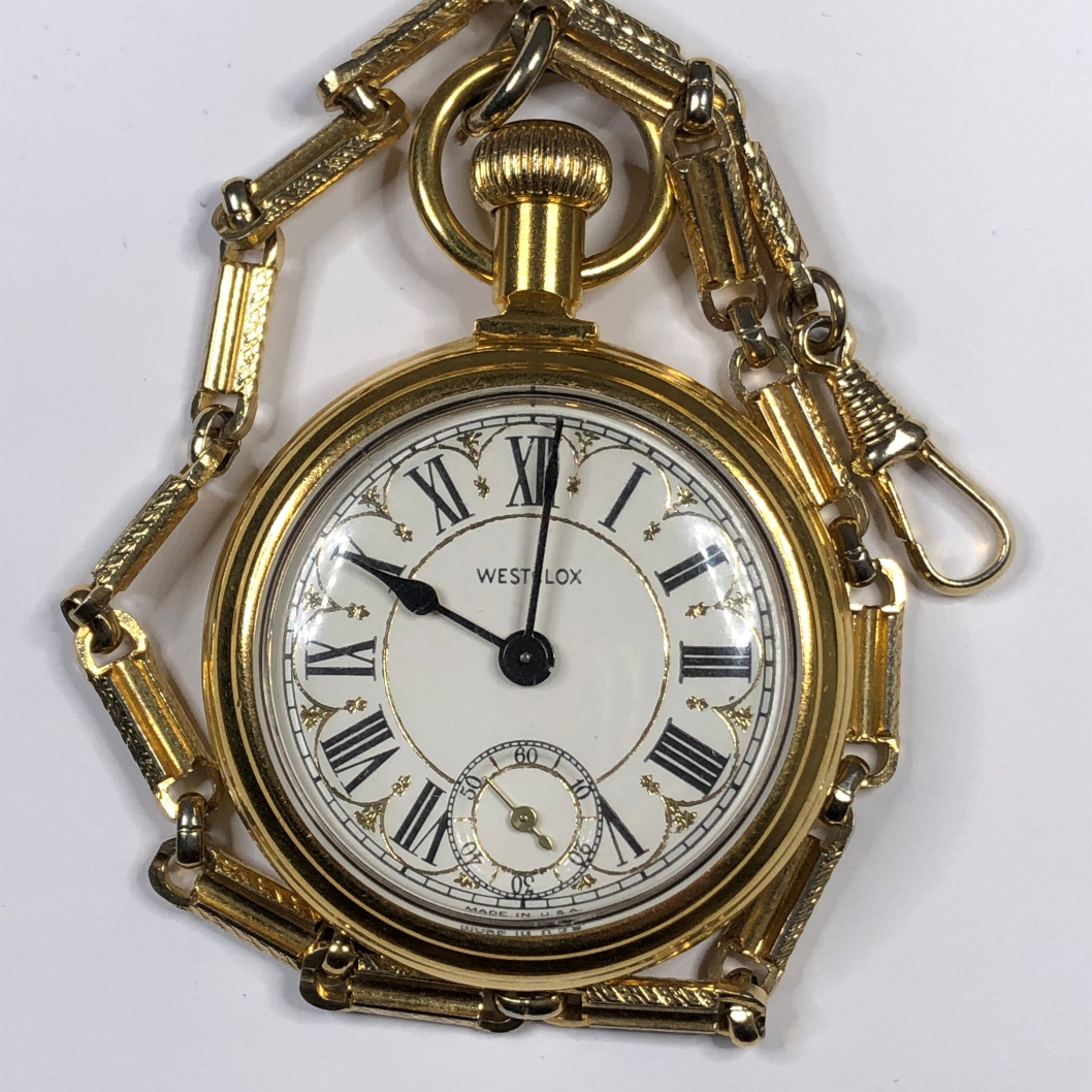 Vintage Gold Filled Stamper Quartz Pocket Watch - 37.6 Grams Total ...