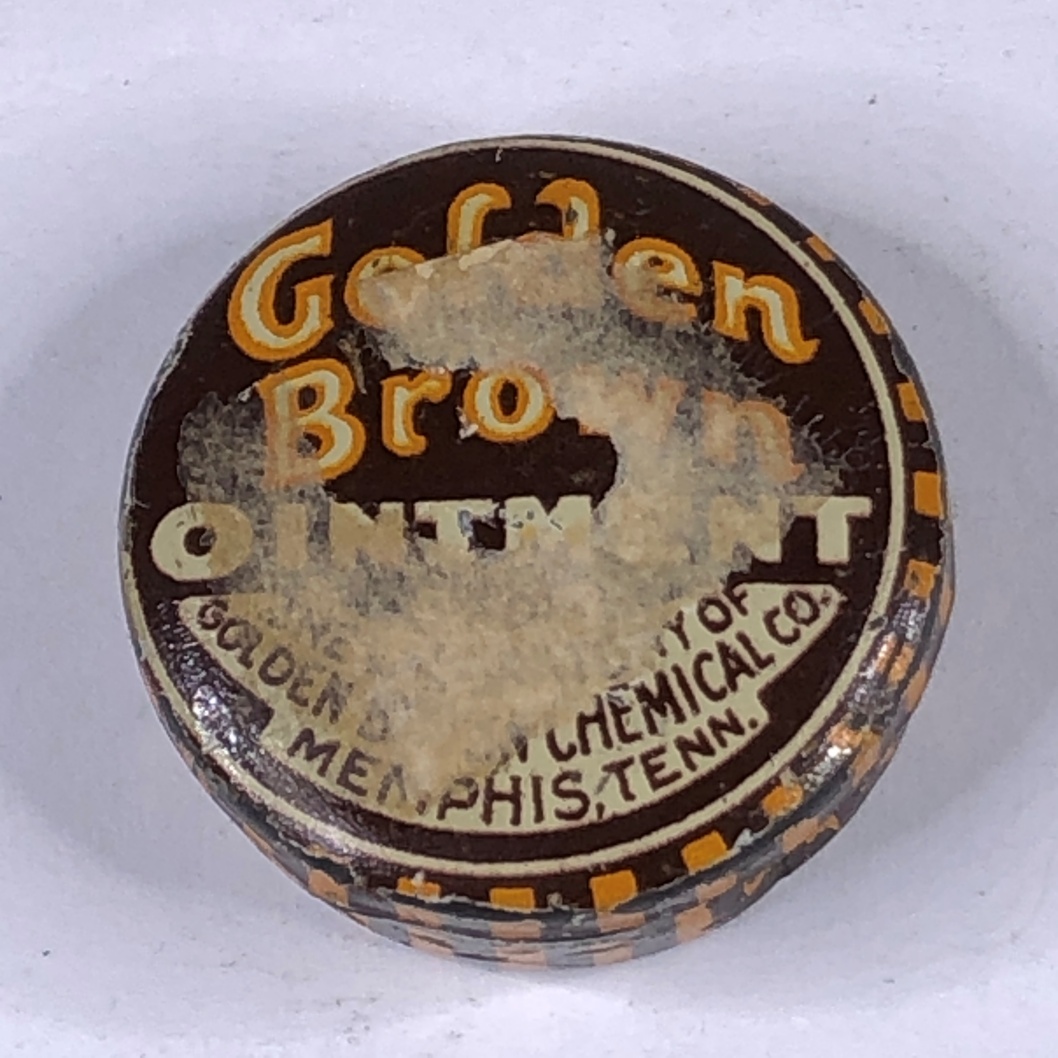 Vintage Golden Brown Ointment Tin*For Eczema, Blackheads, Freckles and ...
