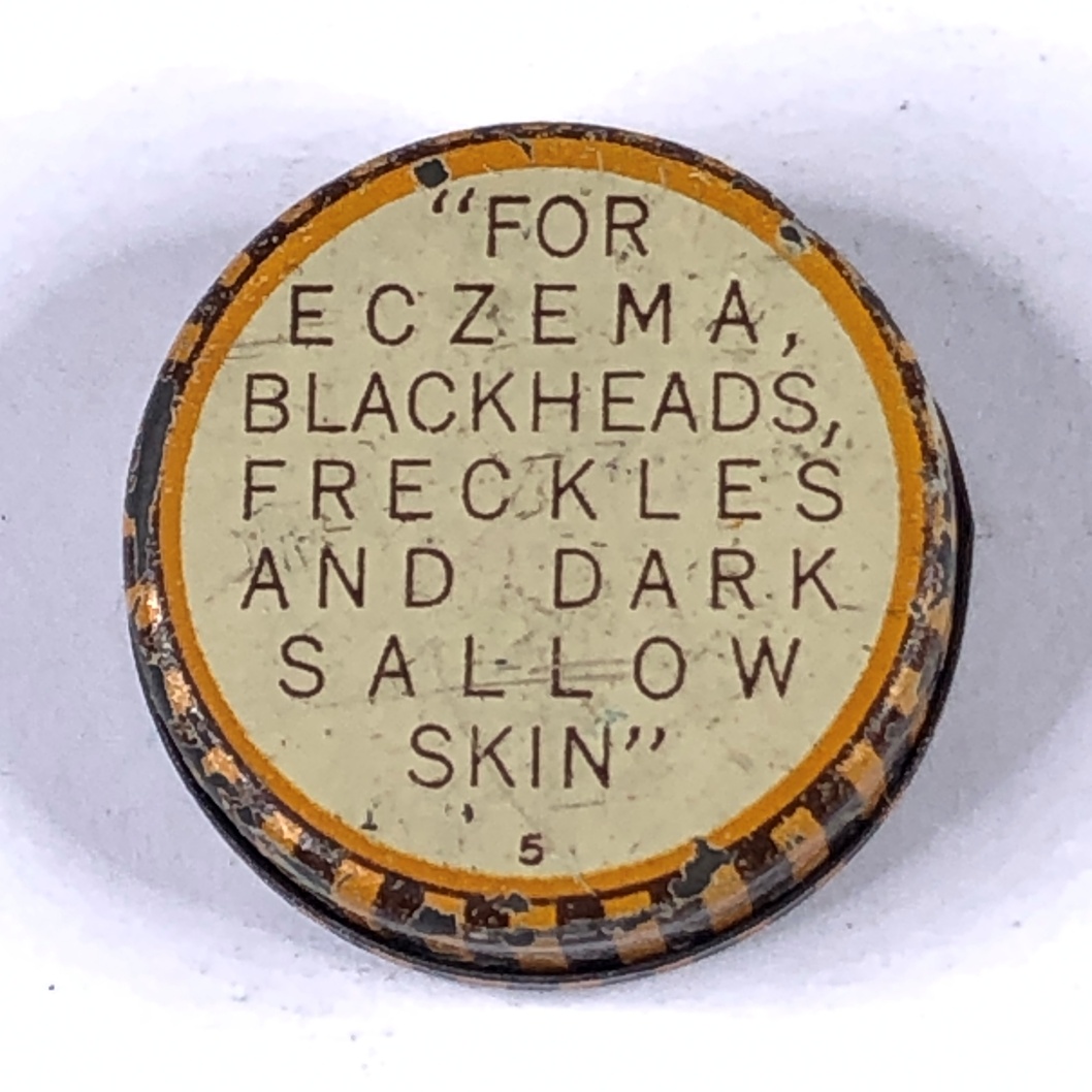 Vintage Golden Brown Ointment Tin*For Eczema, Blackheads, Freckles and ...