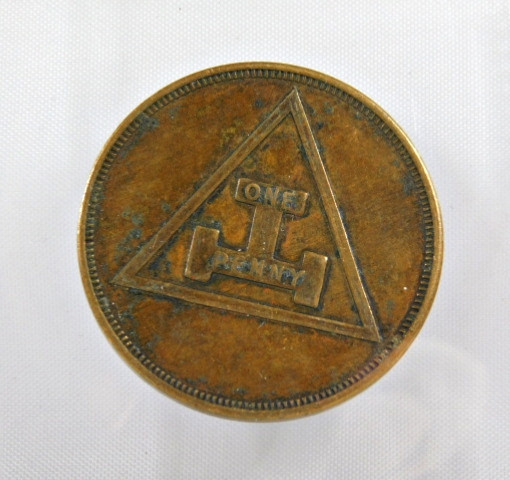 Vintage Masonic One Penny Token | Property Room