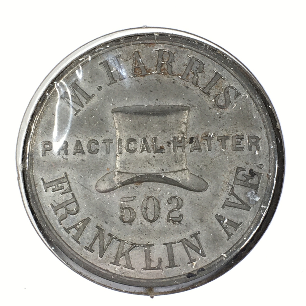 Vintage**M. Harris Practical Hatter Trade Token*$1 On A Fine Hat ...