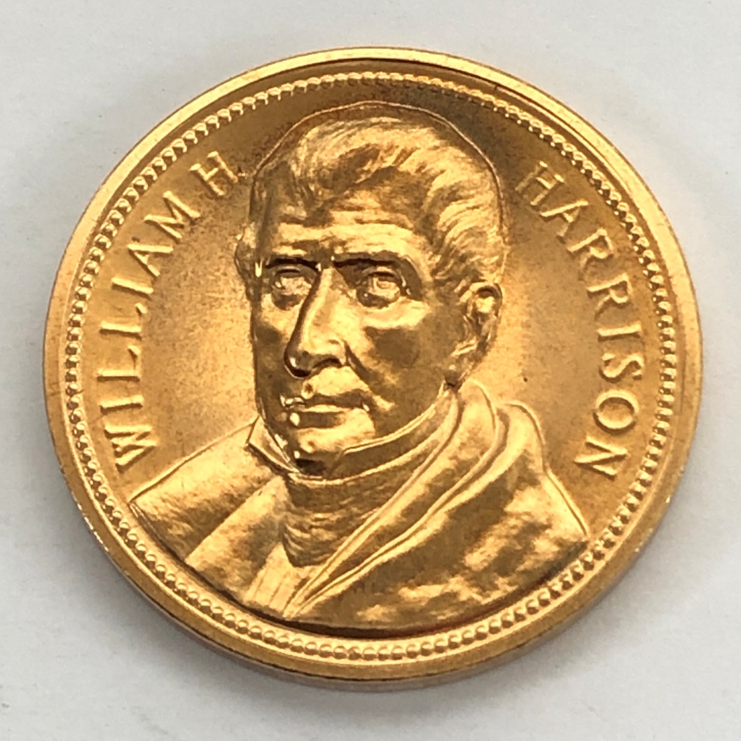 William H. Harrison Presidential Commemorative*Info on Reverse*1.25"Bronze | Property Room