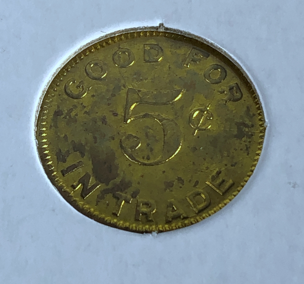 William Lloyd Good For Token 5 Cents in Trade | Property Room