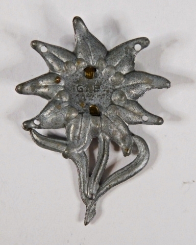 World War II German Edelweiss "Mark of the True Soldier" Lapel Pin ...