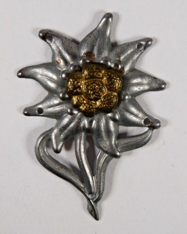 World War II German Edelweiss "Mark of the True Soldier" Lapel Pin ...