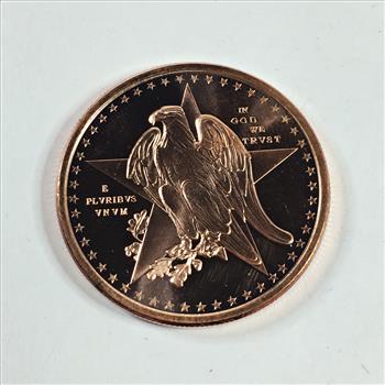 1 Ounce .999 Fine Proof Copper Round*Remember The Alamo | Property Room