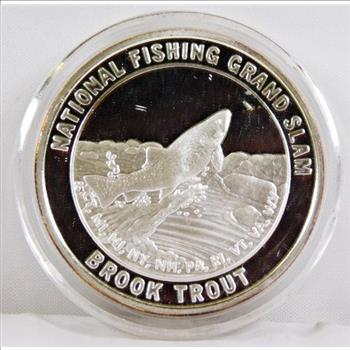 1 oz .999 Fine Silver National Fishing Grand Slam - Brook Trout - North ...