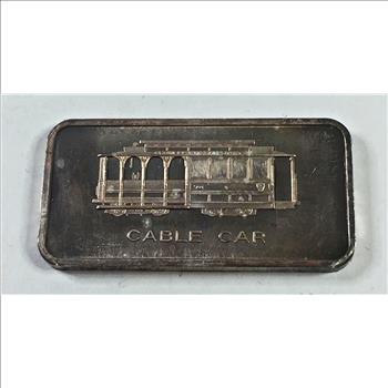 1 Troy Ounce .999 Fine Proof Silver Bar*Cable Car*Patrick Mint ...