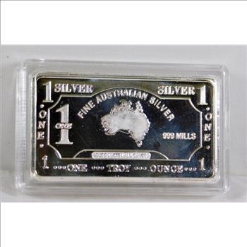 100 Mills .999 Silver - 1 Troy Ounce - Layered Bar | Property Room