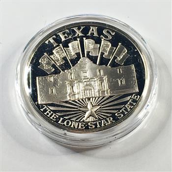 1.1oz Proof Sterling Silver Commemorative of the State of Texas*The ...